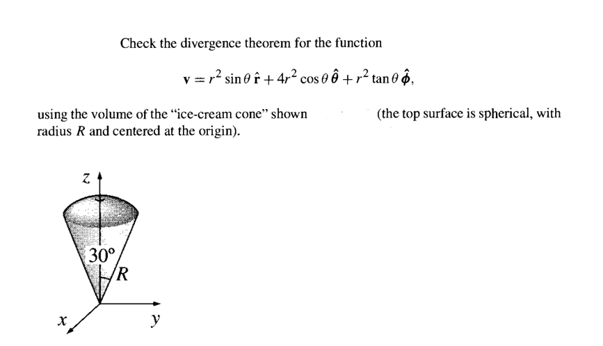 Solved Check the divergence theorem for the function v=r? | Chegg.com