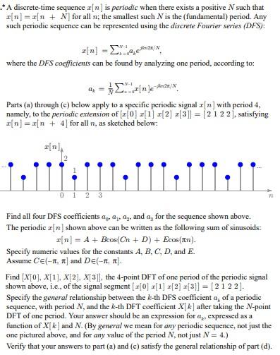 Solved *A discrete-time sequence x[n] is periodic when there | Chegg.com
