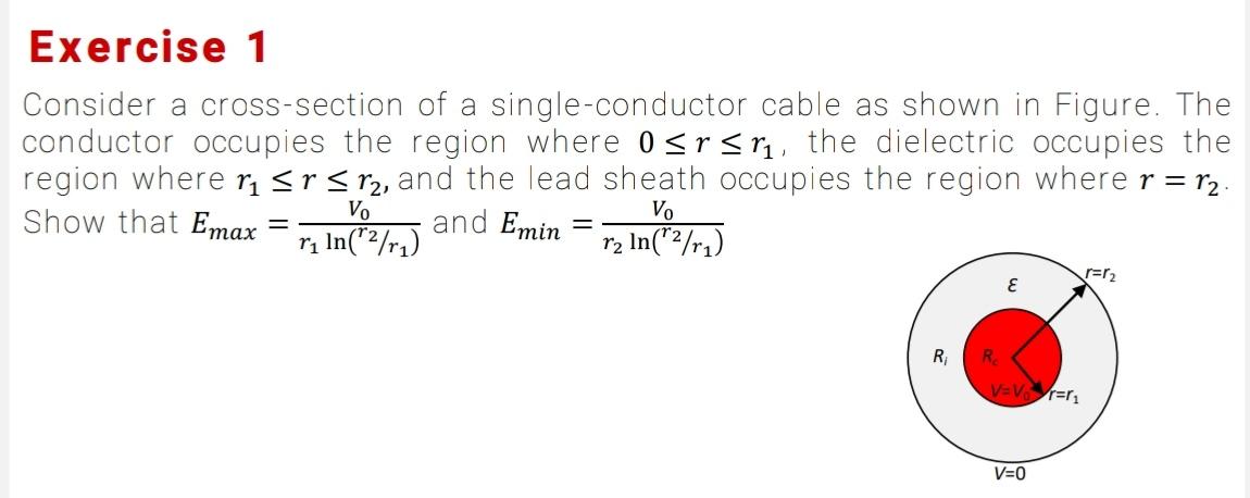 Solved Consider a cross-section of a single-conductor cable | Chegg.com
