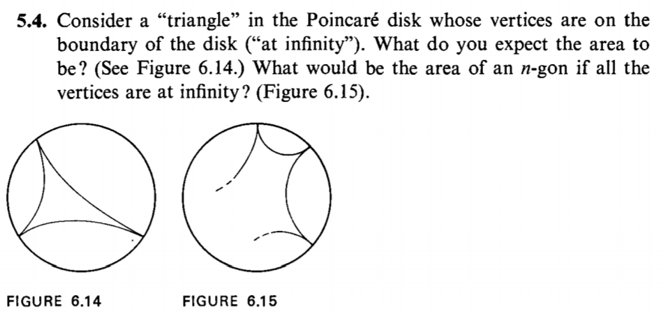 5.4. Consider a “triangle” in the Poincaré disk whose | Chegg.com