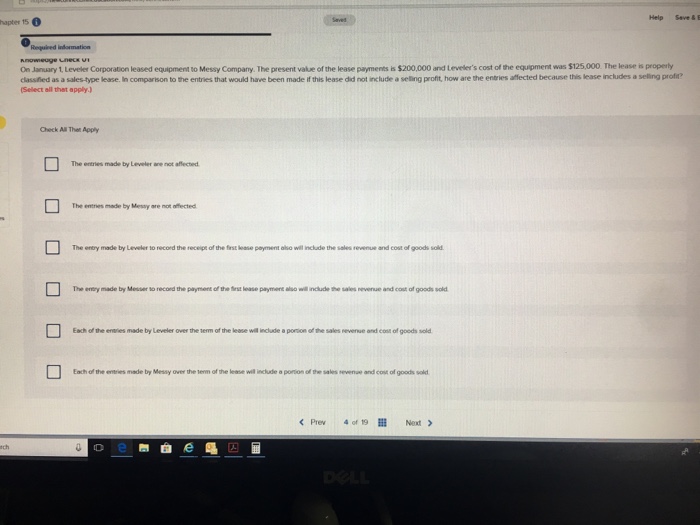 Solved Help Save & B hapter 15 0 On January 1 Leveler | Chegg.com
