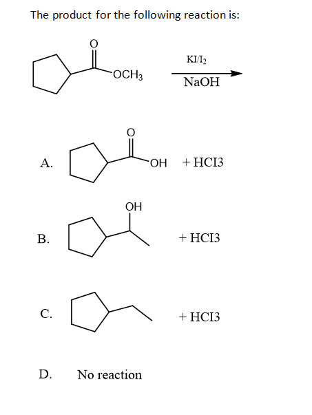Solved The product for the following reaction | Chegg.com