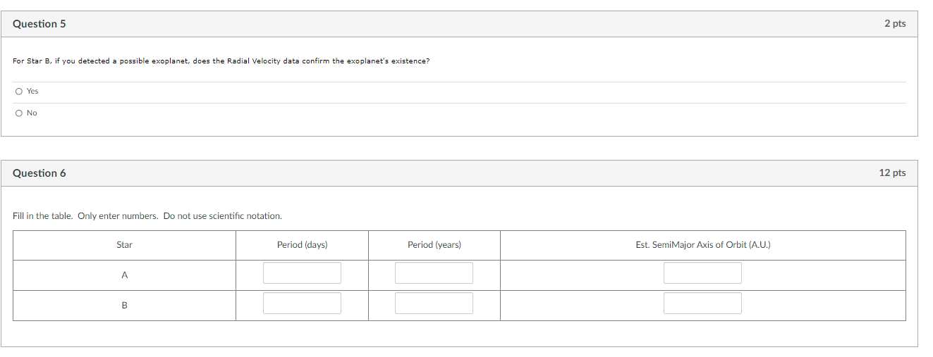Solved The Search for Exoplanets Names: Objectives This | Chegg.com