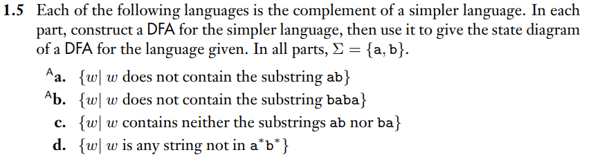 Solved .5 Each of the following languages is the complement | Chegg.com
