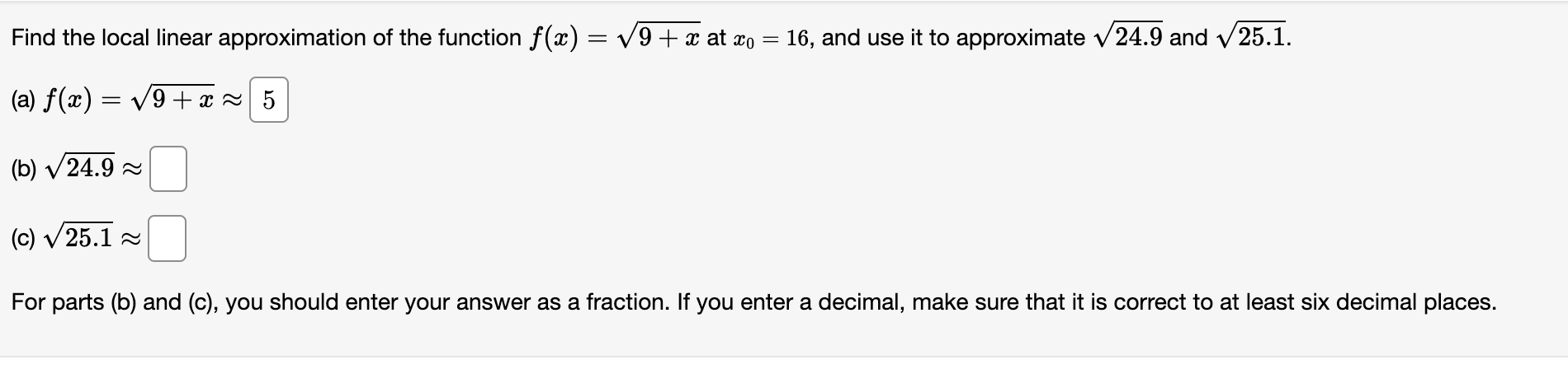 Solved Find the local linear approximation of the function | Chegg.com