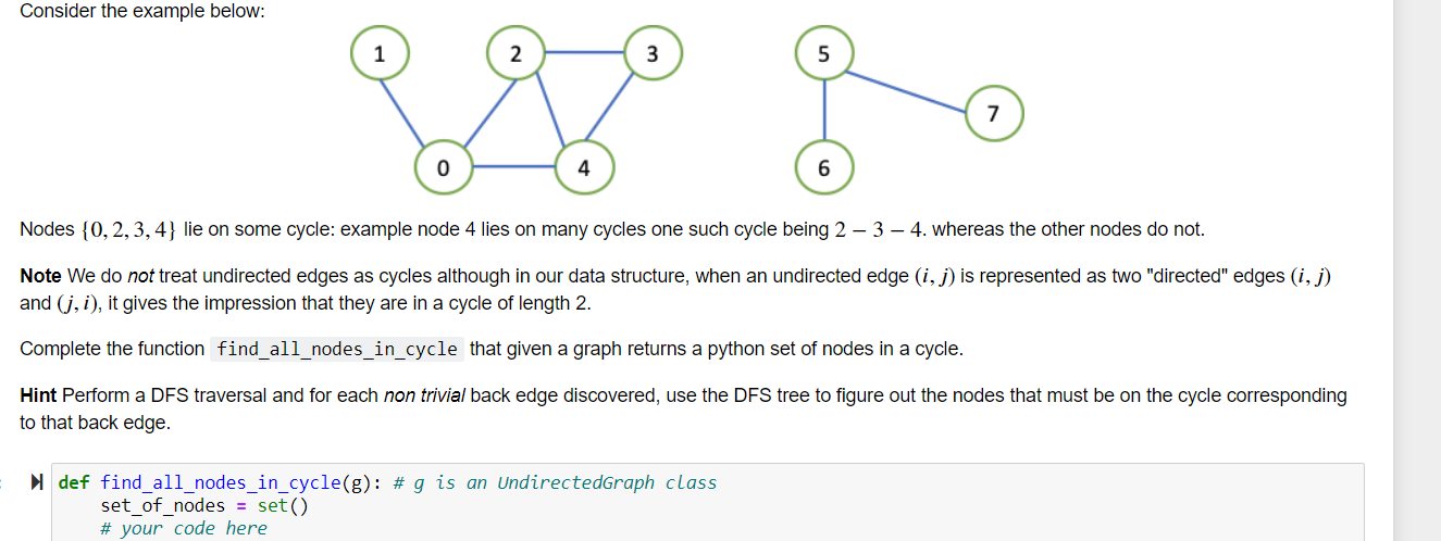 Solved Consider the example below: 7 0 4 6 Nodes {0, 2, 3,4} | Chegg.com