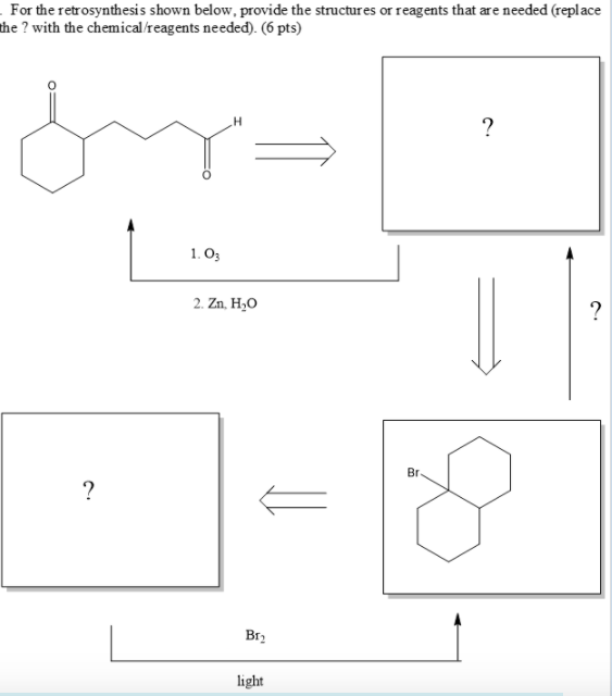 Solved For the retrosynthesis shown below, provide the | Chegg.com