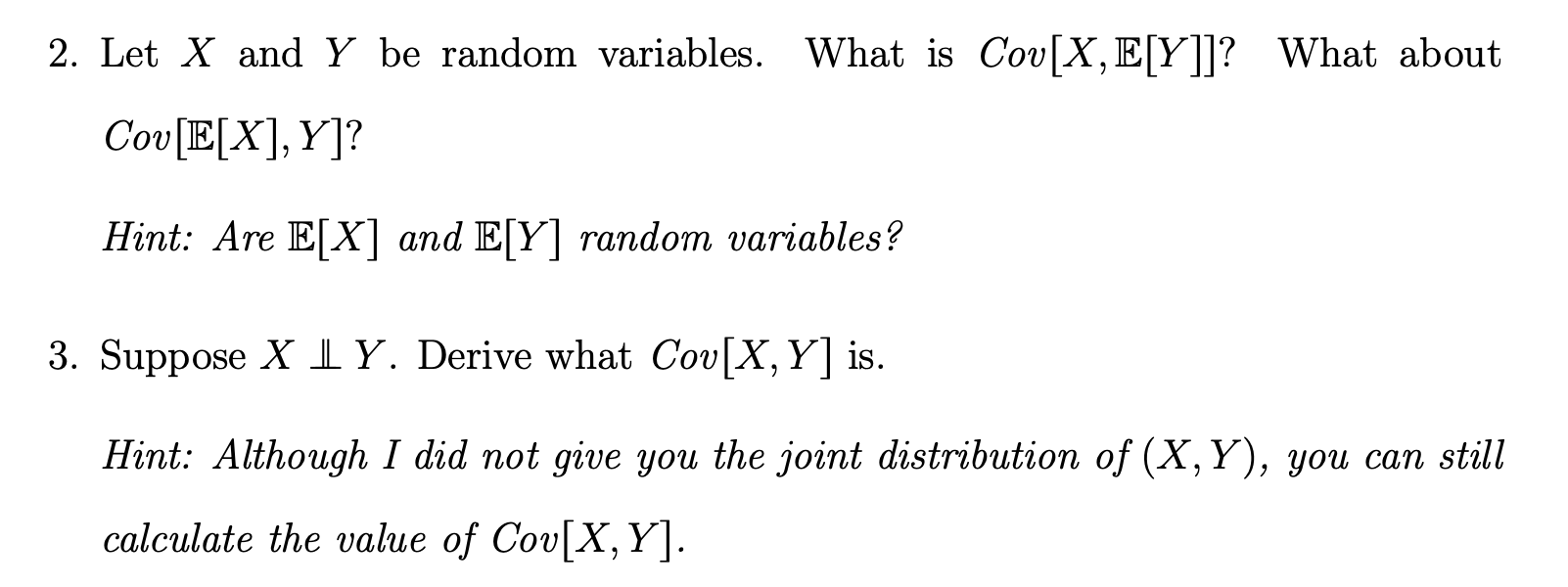 Solved 2. Let X and Y be random variables. What is | Chegg.com