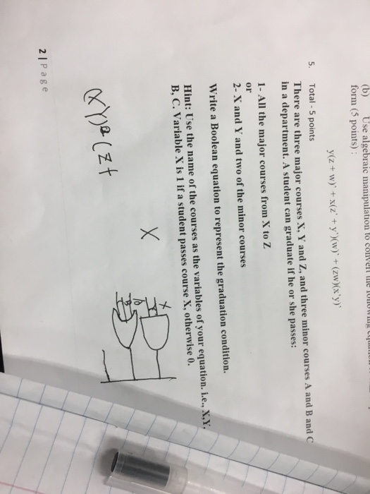 Solved There are three major courses X, Y and Z, and three | Chegg.com