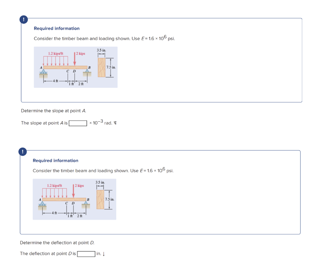 Solved ! Required information Consider the timber beam and | Chegg.com