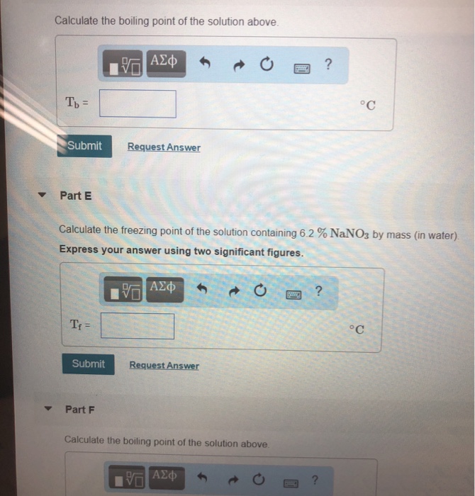 Solved Calculate the freezing point of the solution | Chegg.com