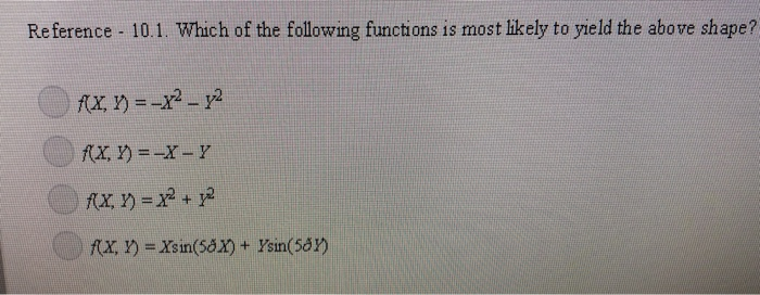 Solved Reference - 10.1. Which of the following functions | Chegg.com