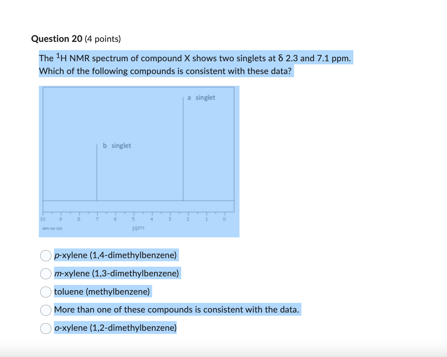 Solved The 1H NMR spectrum of compound X shows two singlets | Chegg.com