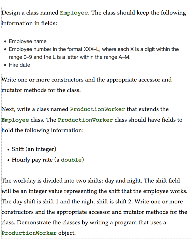 Solved Design A Class Named Employee The Class Should Keep 0056
