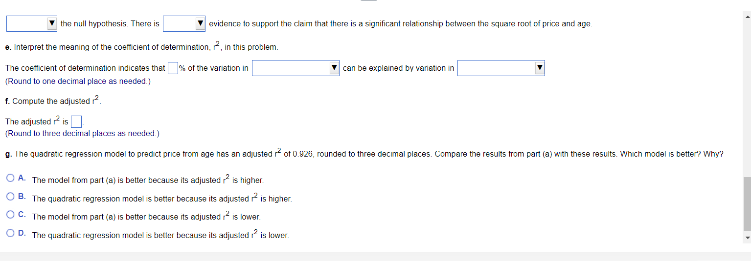 Solved Age and Price | Chegg.com