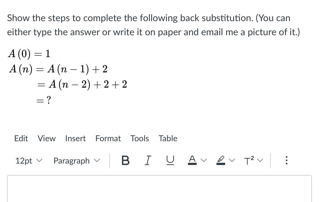 Solved Show the steps to complete the following back | Chegg.com