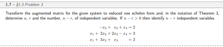 Solved Solve the system by transforming the augmented matrix | Chegg.com