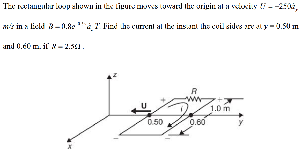 Solved The rectangular loop shown in the figure moves toward | Chegg.com