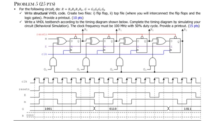 Solved Problem 5 25 Pts For The Following Circuit Do
