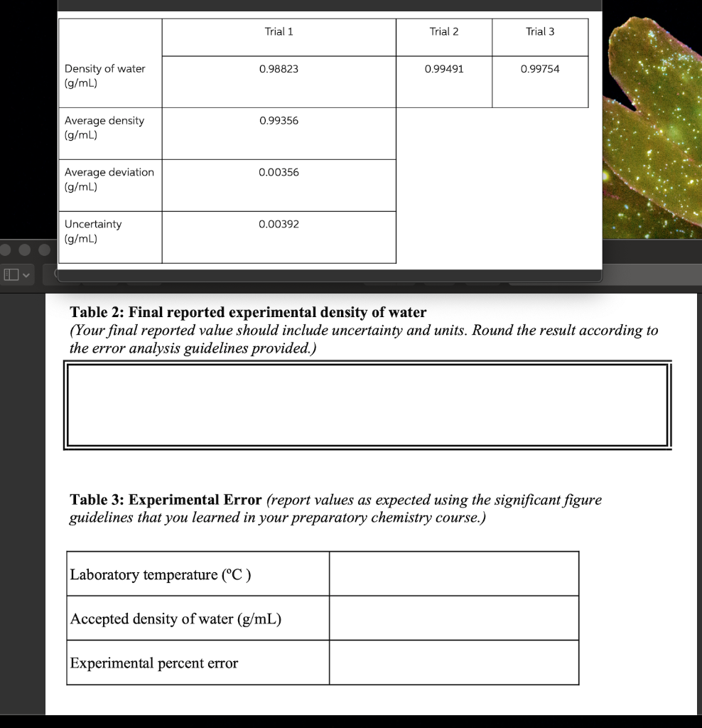 Solved 1. The flask does not need to be completely dry when | Chegg.com