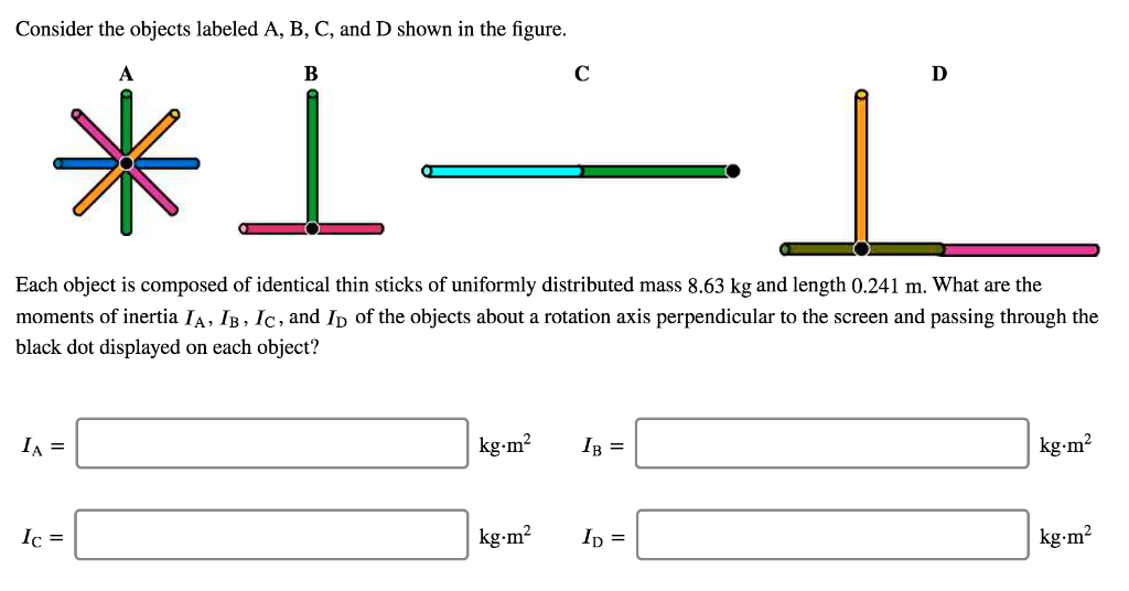 Solved: Consider The Objects Labeled A, B, C, And D Shown ... | Chegg.com