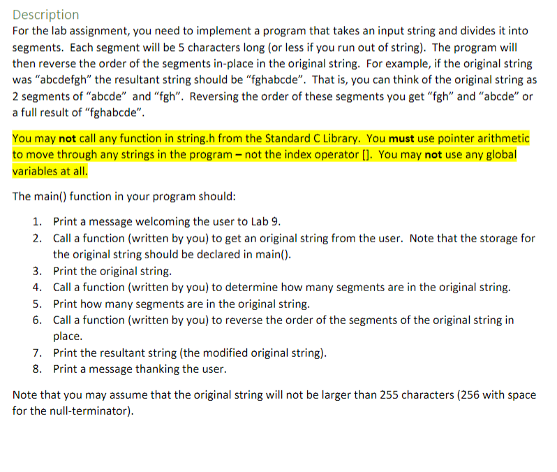 Solved For the lab assignment, you need to implement a | Chegg.com