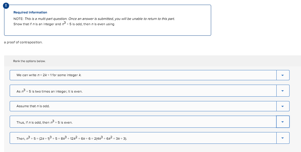 Solved Show That If N Is An Integer And N3 5 Is Odd Then