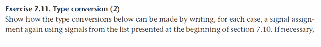 Exercise 7.11. Type conversion (2) Show how the type | Chegg.com