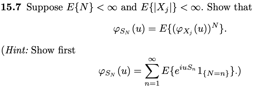 Solved 15.7 Suppose E{N} | Chegg.com