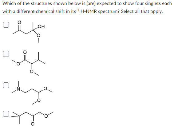Solved Predict the number of signals expected in the 1H NMR | Chegg.com
