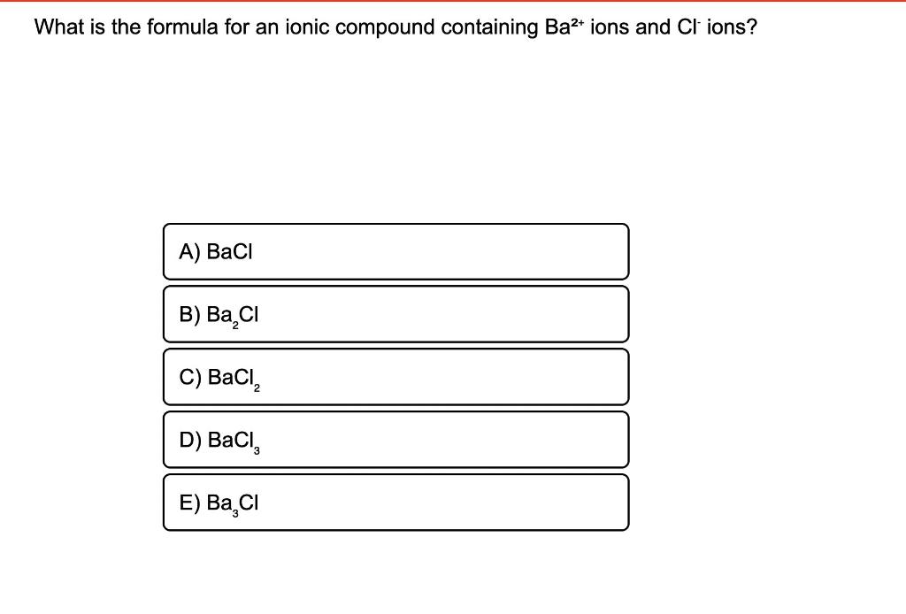 Solved What is the formula for an ionic compound containing | Chegg.com