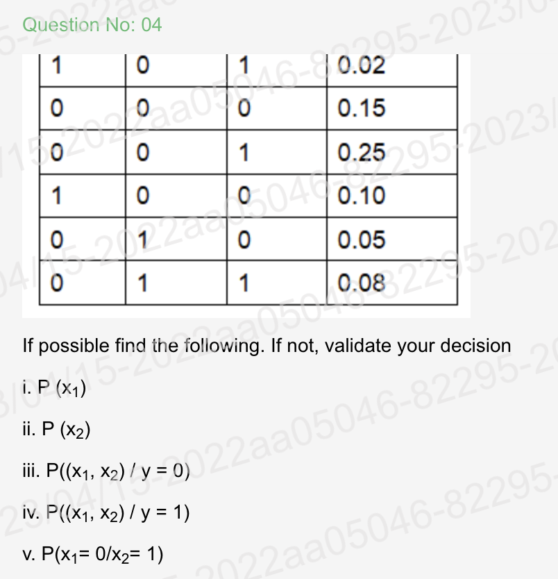 Solved b). Consider the following probabilities. [5M If | Chegg.com
