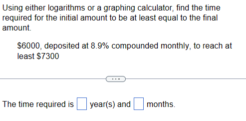 Solved Using either logarithms or a graphing calculator, | Chegg.com