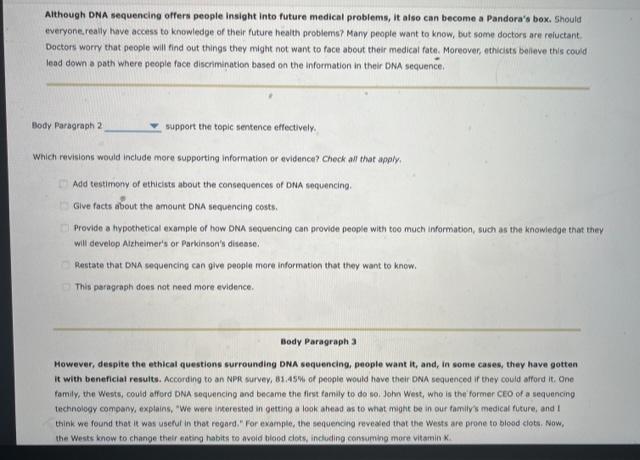 Solved 2. Ensuring Paragraph Unity: Support the Topic | Chegg.com Solved 2. Ensuring Paragraph Unity: Support the Topic | Chegg.com