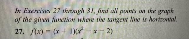 Solved In Exercises 27 through 31, find all points on the | Chegg.com