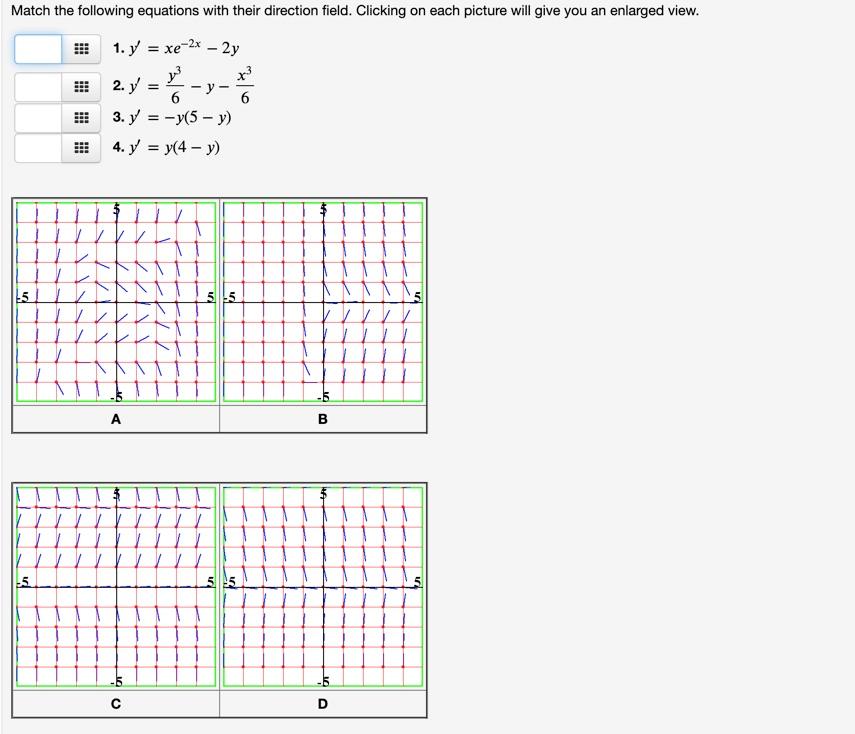 Solved Match the following equations with their direction | Chegg.com