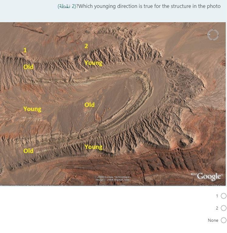 Solved (2) 2قطة 2 ?Which younging direction is true for the | Chegg.com