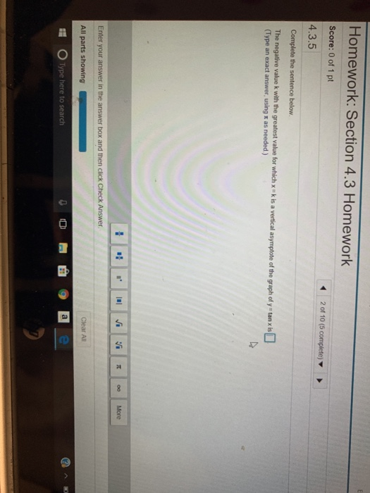 Solved Homework Section 4 3 Homework Score 0 Of 1 Pt 4 3 5