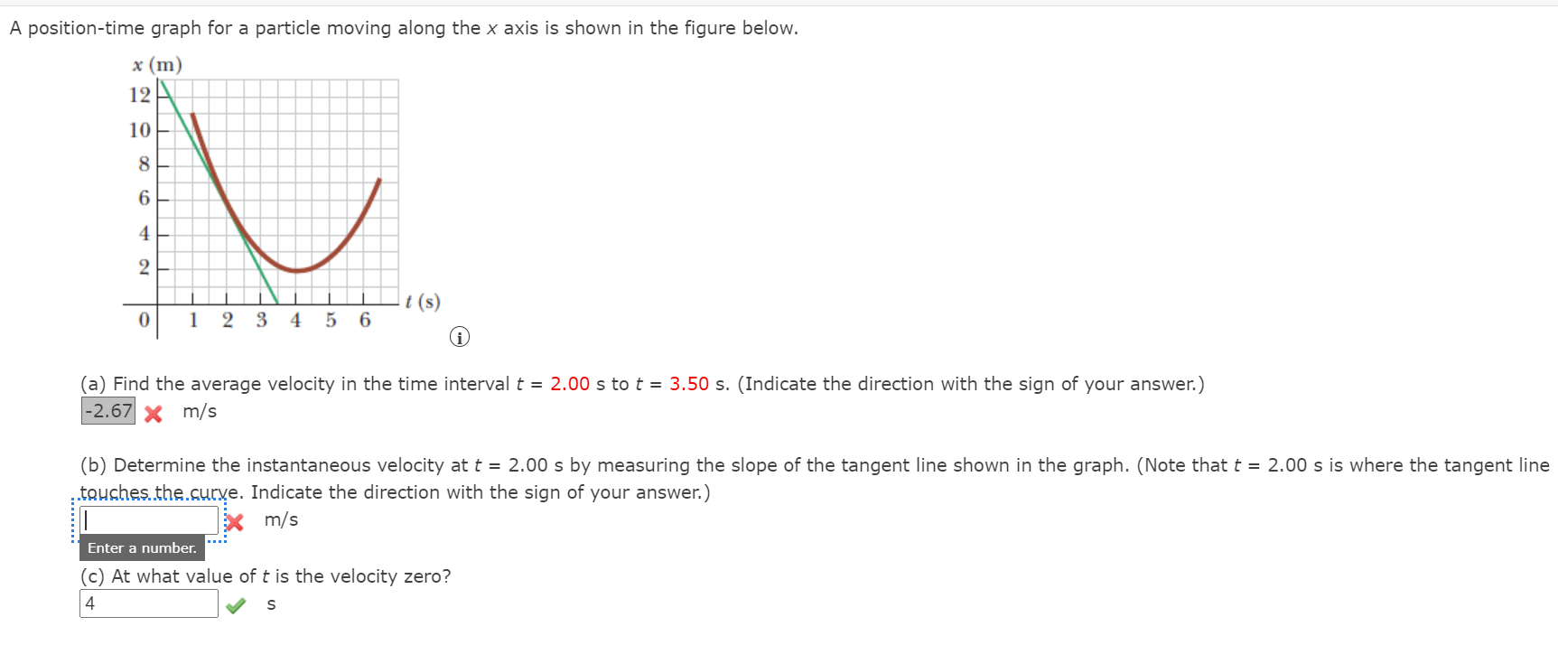 solved-a-position-time-graph-for-a-particle-moving-along-the-chegg