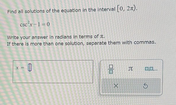 Solved Find all solutions of the equation in the interval | Chegg.com