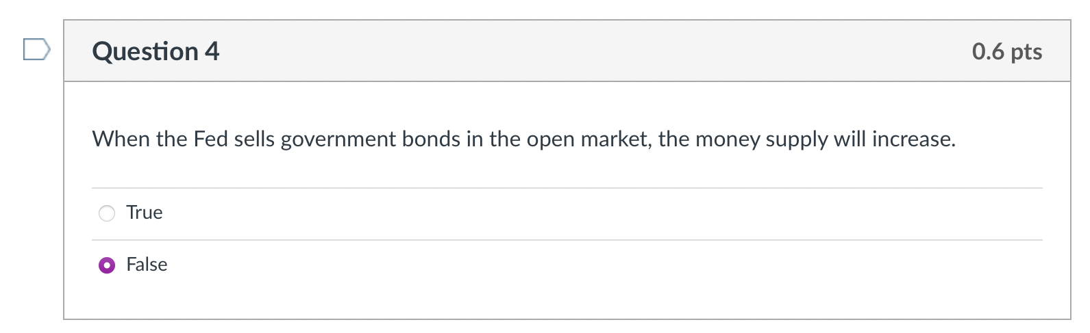 Solved When the Fed sells government bonds in the open | Chegg.com