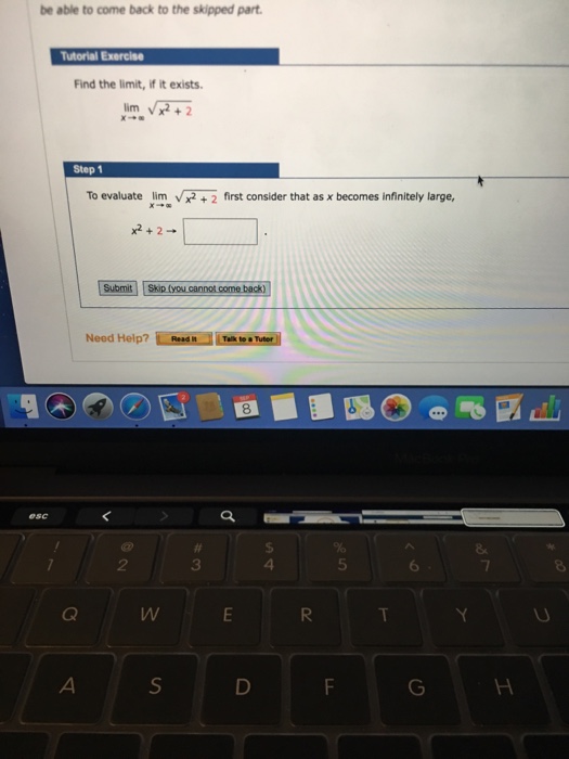 Solved be able to come back to the skipped part Tutorial | Chegg.com