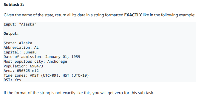 Solved C++ For each state, you have the following | Chegg.com