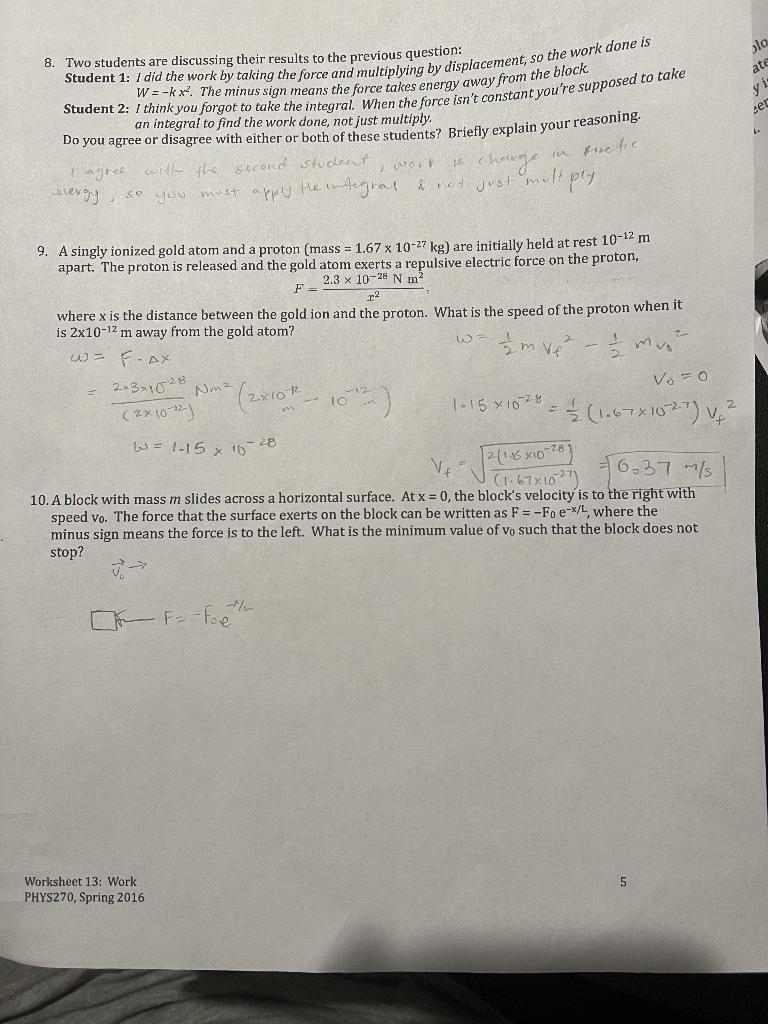 Solved 8. Two students are discussing their results to the | Chegg.com