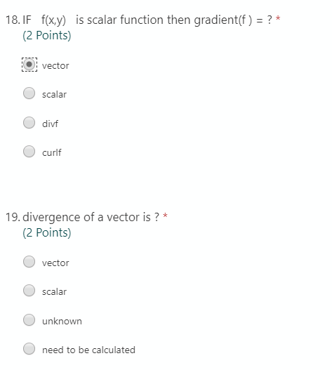 Solved f(x,y) is scalar function then gradient(f ) = | Chegg.com