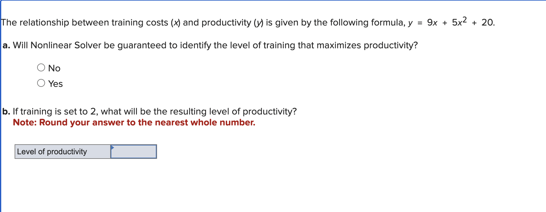 Solved The relationship between training costs (x) ﻿and | Chegg.com