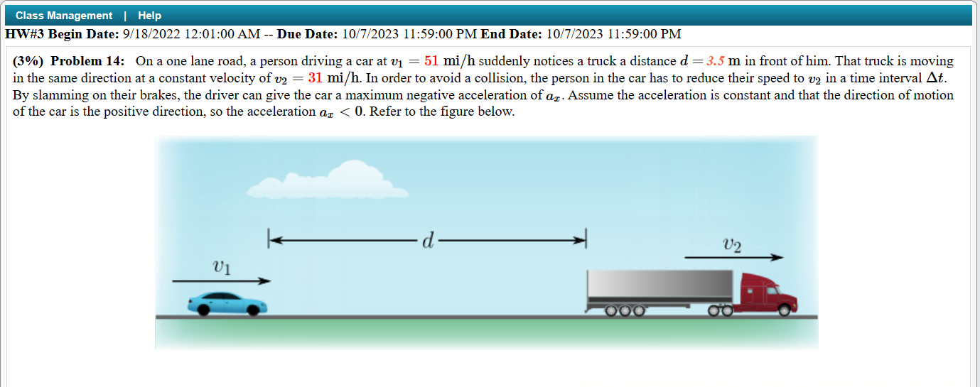Solved (3\%) Problem 14: On a one lane road, a person | Chegg.com