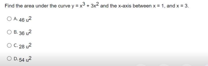 Solved Find the area under the curve y = x3 + 3x2 and the | Chegg.com