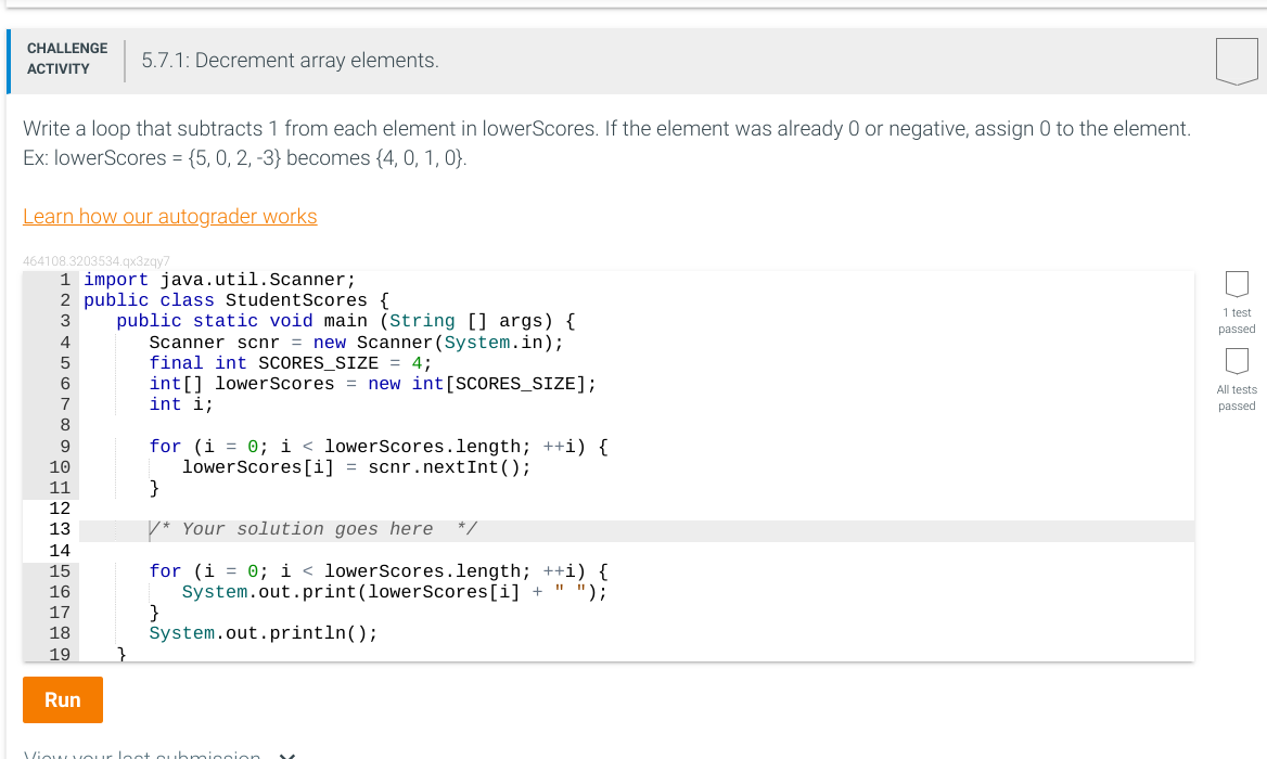Solved Write a loop that subtracts 1 from each element in | Chegg.com Solved Write a loop that subtracts 1 from each element in | Chegg.com