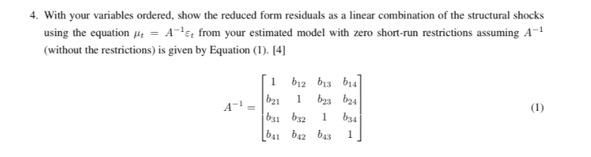 Solved 4. With your variables ordered, show the reduced form | Chegg.com